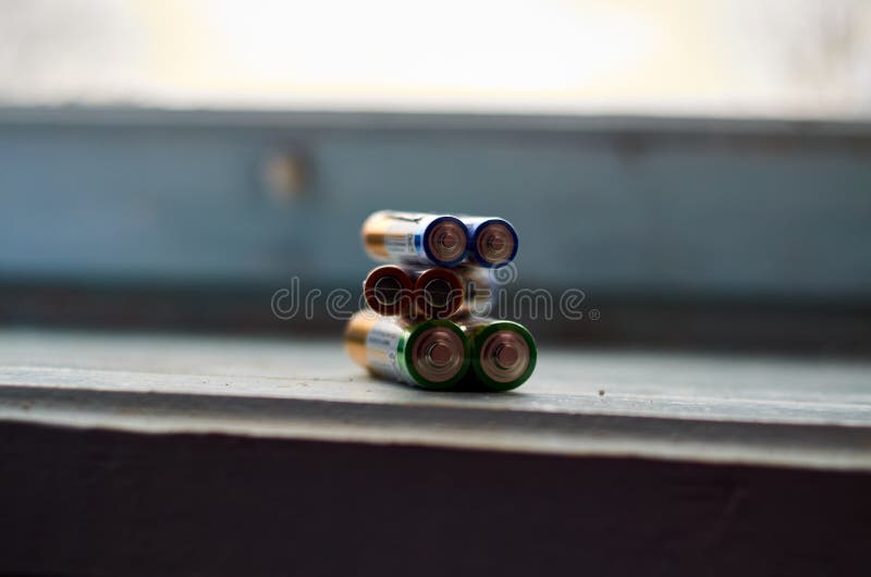 Stack of Batteries Powering the Future Stock Photo - Image of battery ...