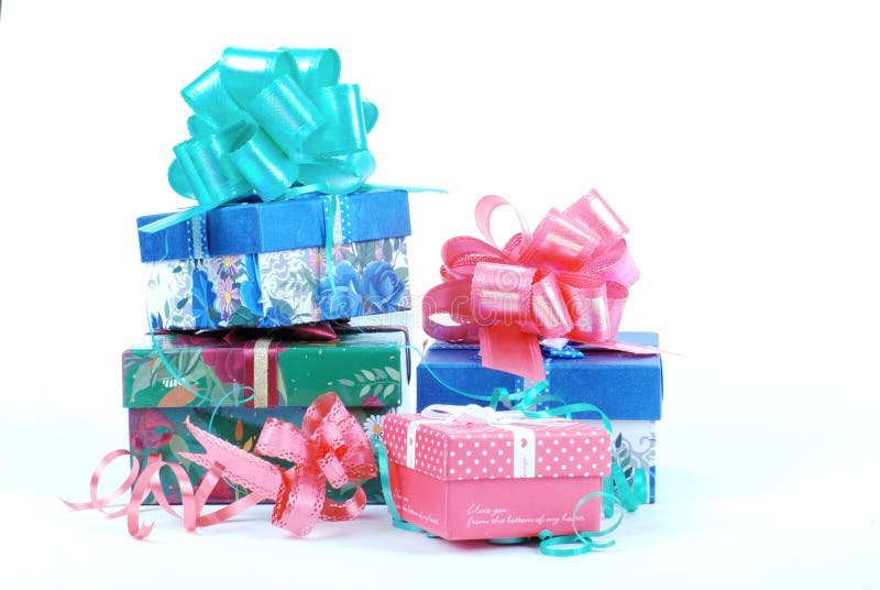 Stack of Beautiful Gift Boxes Stock Image - Image of surprise, gift ...