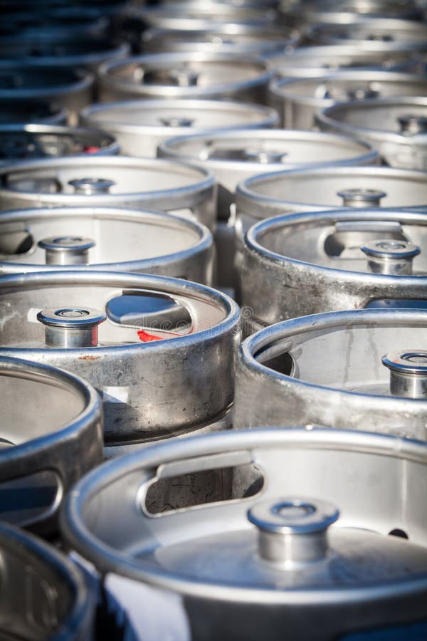 Stack of beer barrels stock photo. Image of drink, tank - 79354386