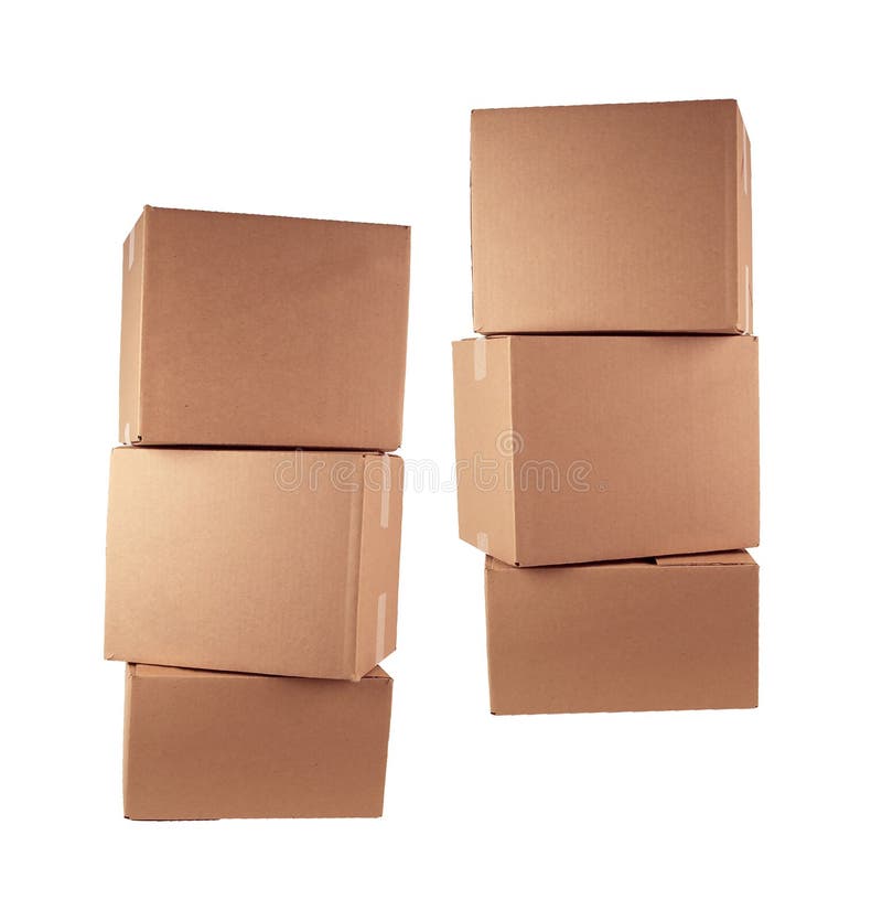 Stack of Big Cardboard Boxes Stock Image - Image of arranged, large ...
