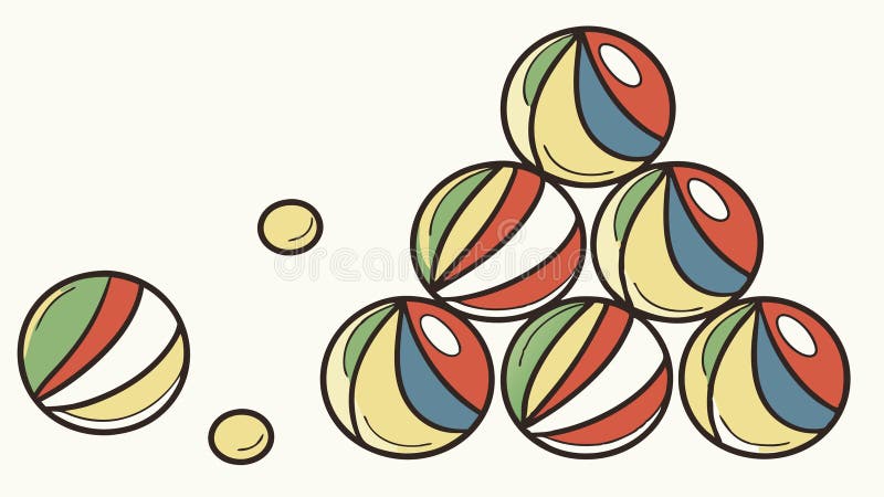 Stack of Billiard Balls, Game and Strategy, Vector Design Generative AI ...
