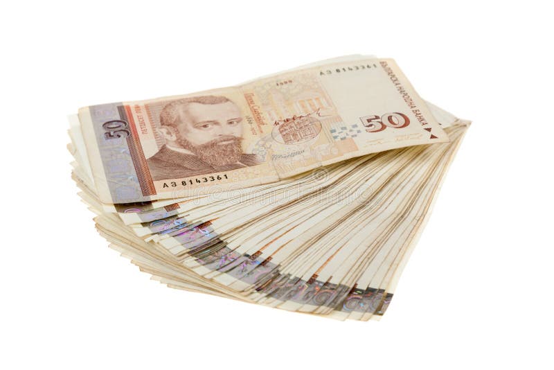 Stack of Bulgarian Lev stock image. Image of paper, paying - 187730321