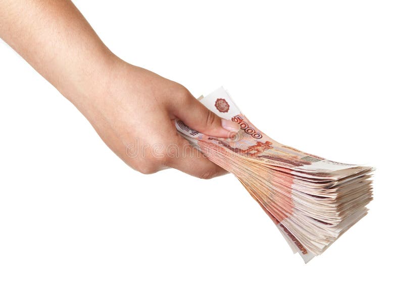 Stack of Bills in the Female Hand. Stock Image - Image of body, arms ...