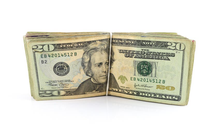 Stack of $20 bills stock photo. Image of dollars, dollar - 35129476