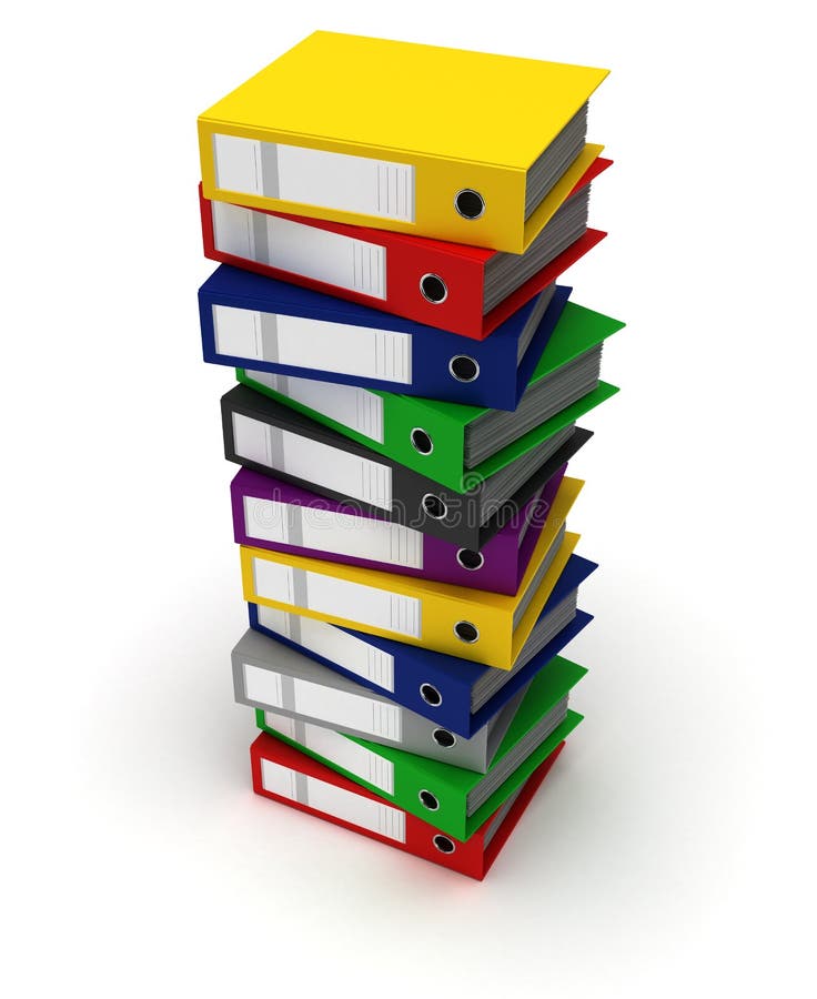 Stack of Binders stock illustration. Illustration of documents - 40301154
