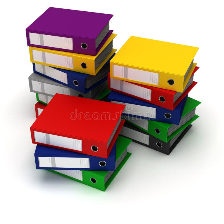 Stack of Binders stock illustration. Illustration of information - 40301192