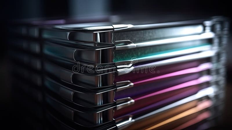 A Stack of Binders with Dividers and Folders Inside High Stock ...