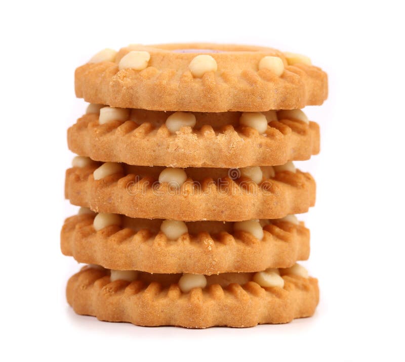 Stack of Biscuits. Close Up Stock Photo - Image of round, crunchy: 33183744