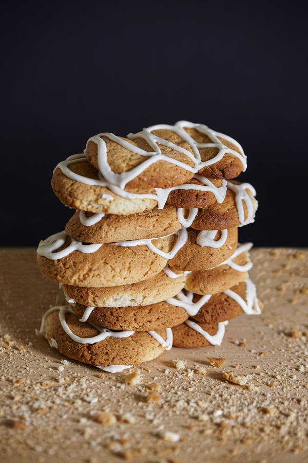 Stack of biscuits 3 stock photo. Image of candy, gourmet - 192815804