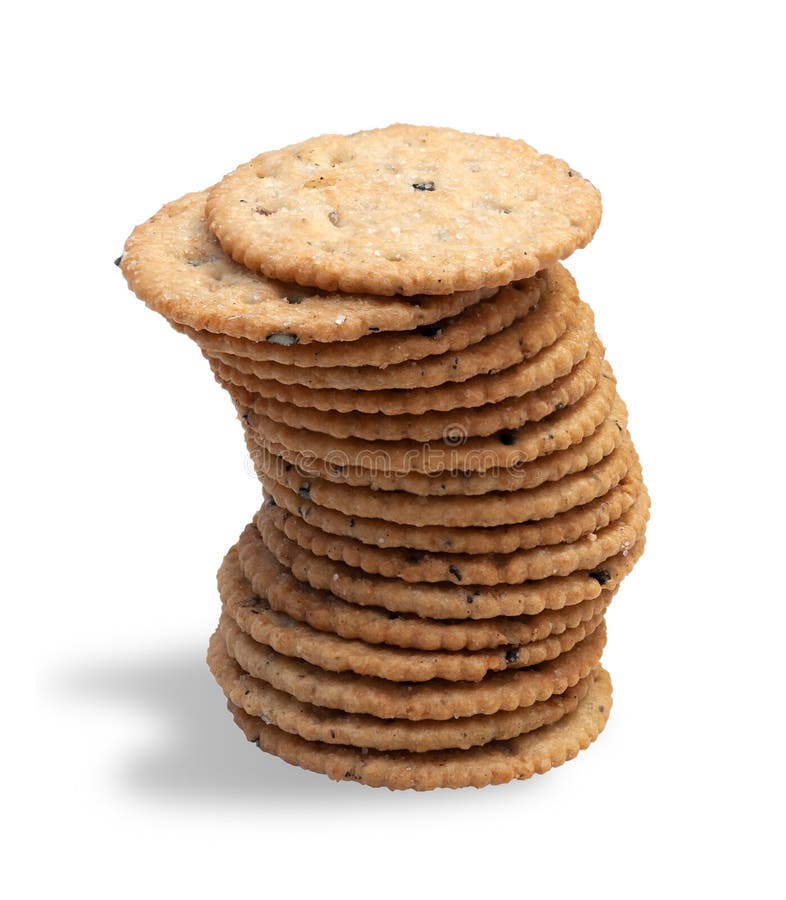 Tall stack of biscuits stock image. Image of cracker - 79822669