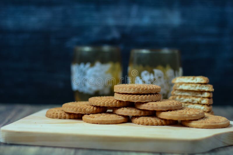 Stack of biscuits stacked stock photo. Image of bake - 363552774