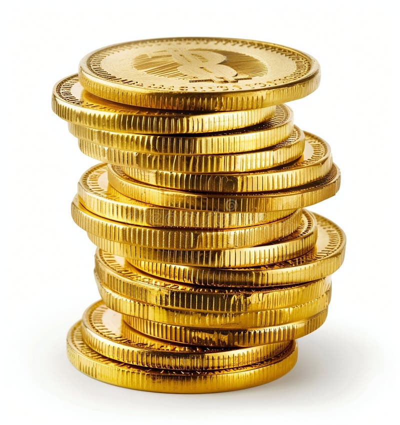 Stack of Bitcoin Cryptocurrency Coins. Generative Ai Stock Illustration ...