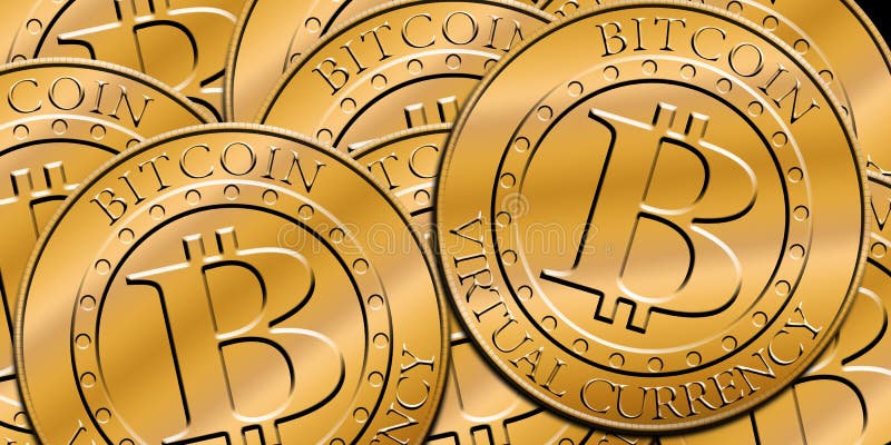 Stack of bitcoins stock illustration. Illustration of currency - 98700896