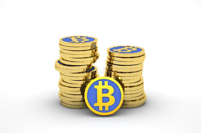 Stack of bitcoins stock illustration. Illustration of money - 35498312
