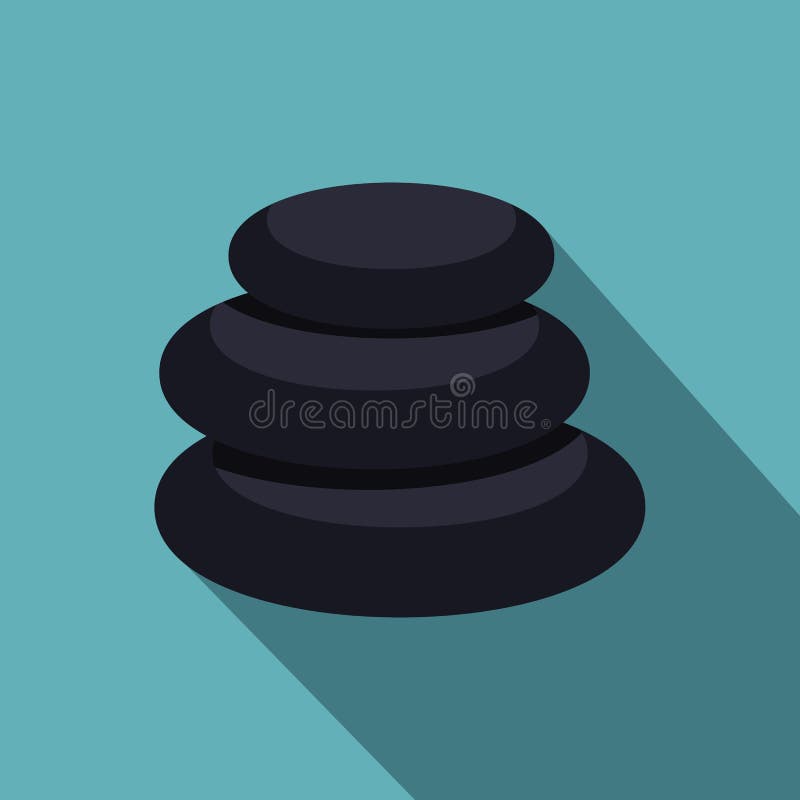 Stack of Black Basalt Balancing Stones Icon Stock Vector - Illustration ...