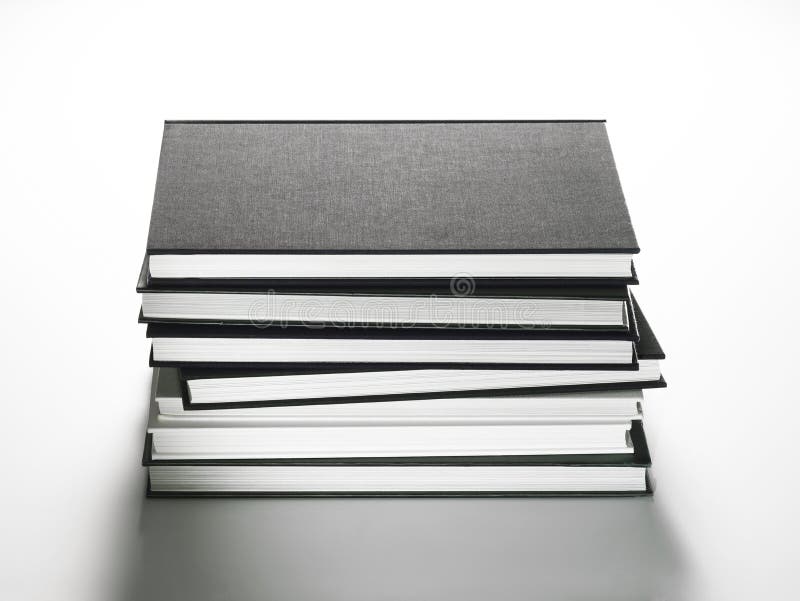 Stack of black books stock photo. Image of stack, bound - 7842666