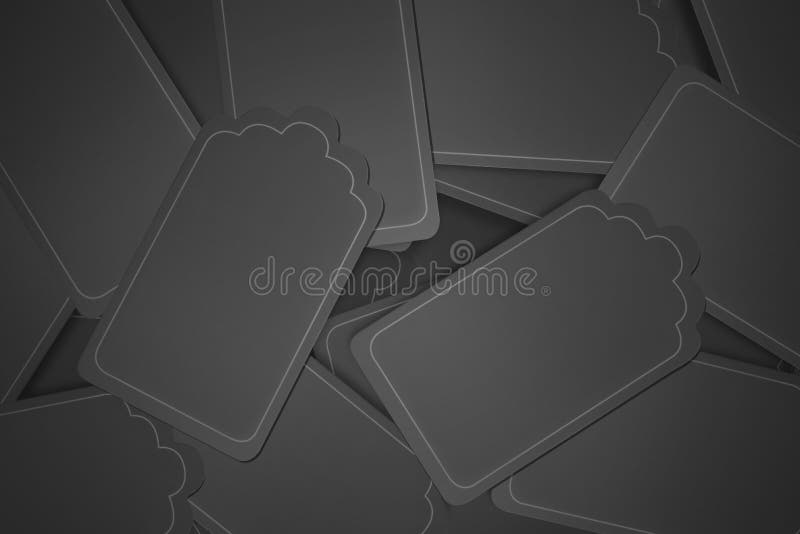 Stack of black label tag stock image. Image of shop - 199457633