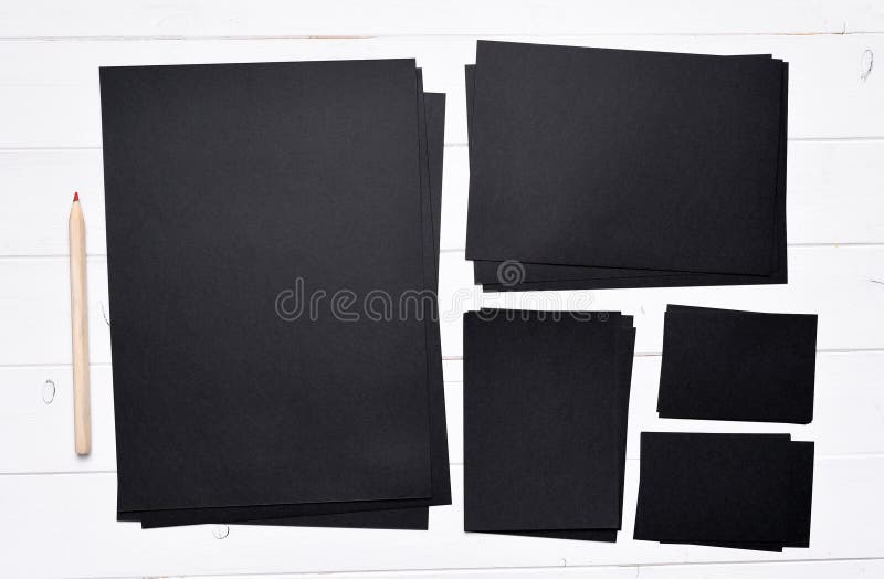 Stack of black paper stock photo. Image of blank, page - 97473034