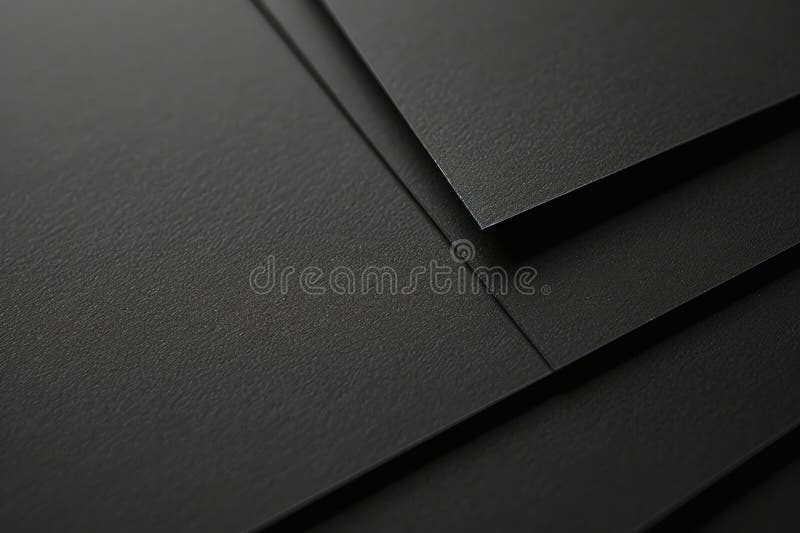 A Stack of Black Paper Sheets. Ideal for Business and Office Concepts ...