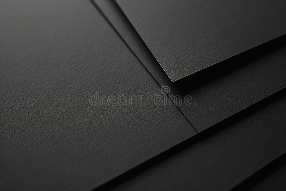 A Stack of Black Paper Sheets. Ideal for Business and Office Concepts ...