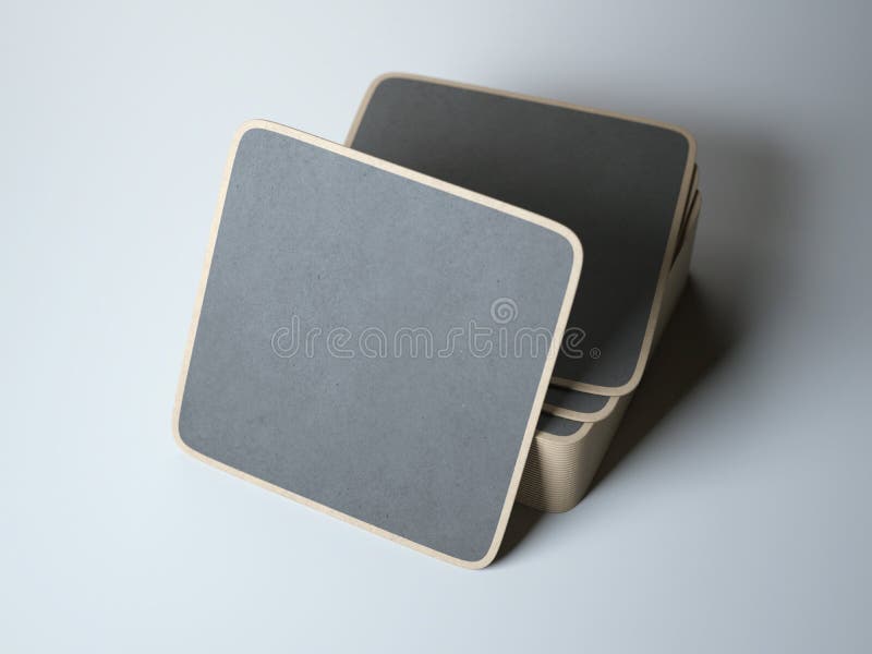 Stack of Black Square Beer Coasters Stock Image - Image of beer, color ...