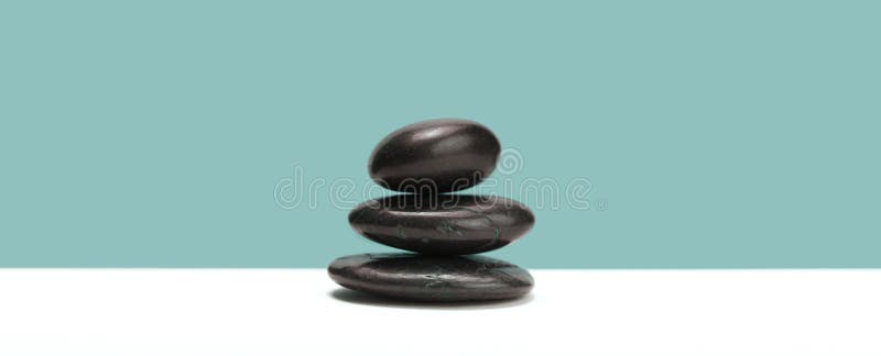 Stack of Black Stone. Horizontal Background Stock Image - Image of ...