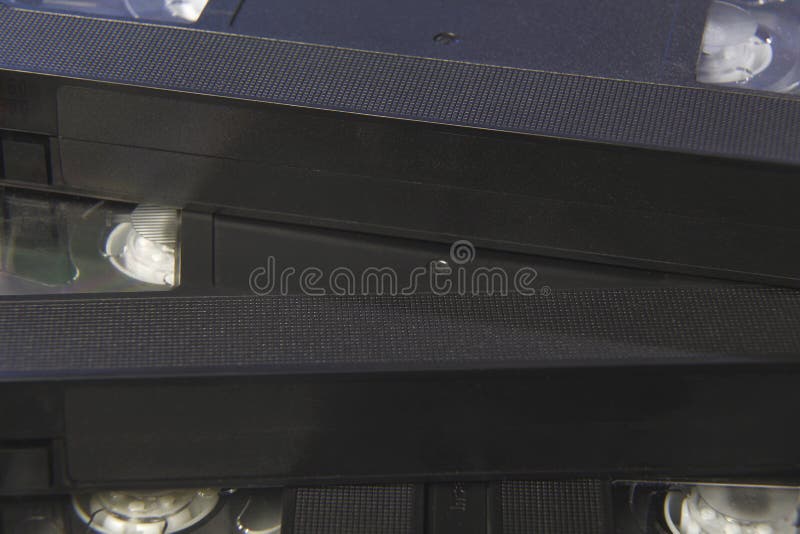 Stack of Black VHS Tape Video Cassettes Close Up Stock Image - Image of ...