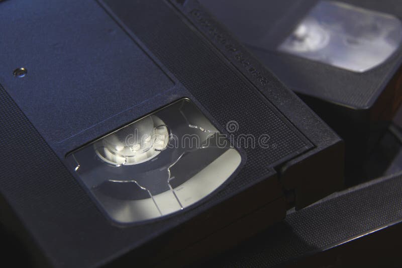 Stack of Black VHS Tape Video Cassettes Close Up Stock Image - Image of ...