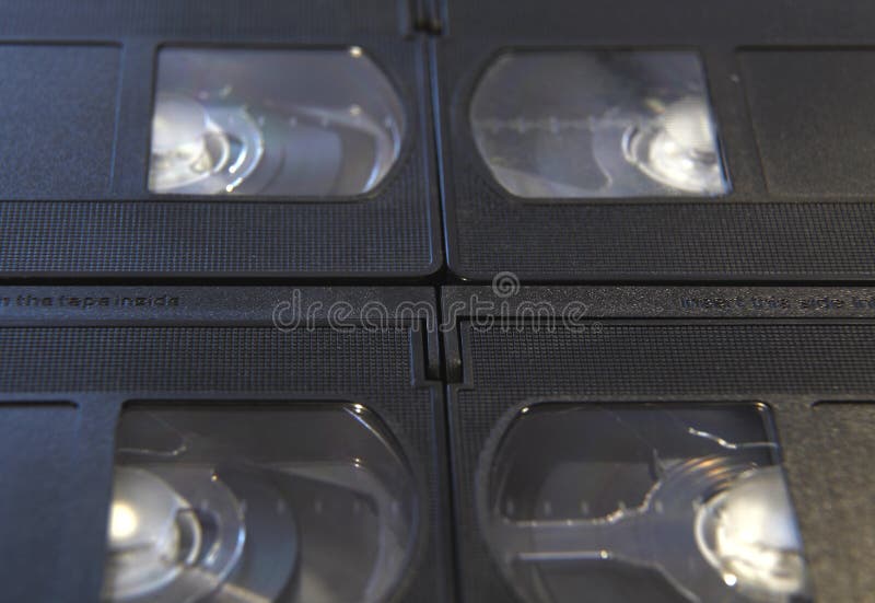 Stack of Black VHS Tape Video Cassettes Close Up Stock Image - Image of ...