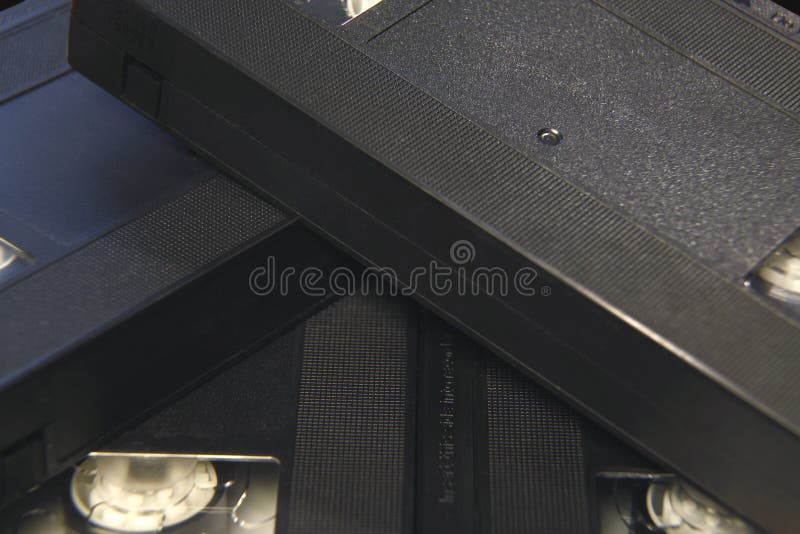 Stack of Black VHS Tape Video Cassettes Close Up Stock Photo - Image of ...