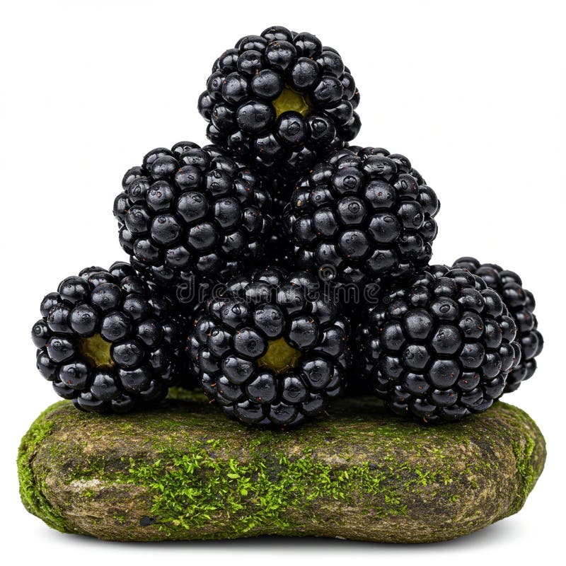 A Stack of Blackberries (Rubus Fruticosus) Arranged in a Pyramid Shape ...