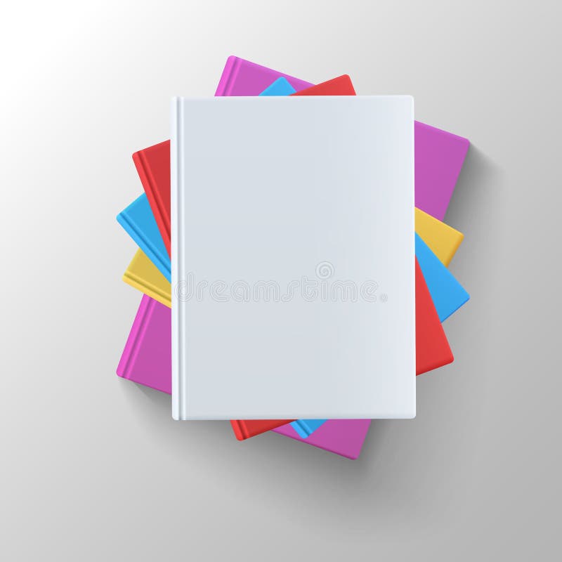 Stack of Blank Books, Top View. Stock Vector - Illustration of books ...