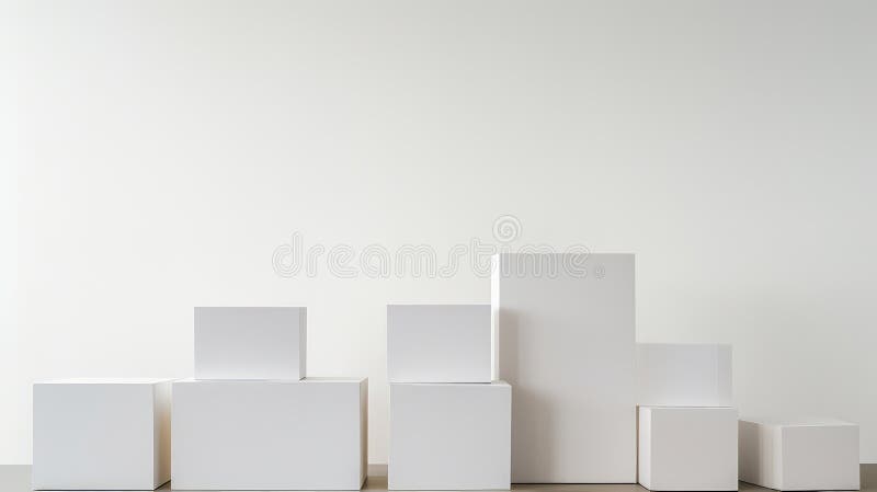 Stack blank box stock illustration. Illustration of sizes - 373058814