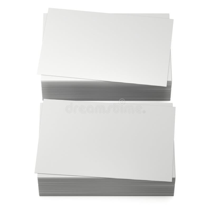 Stack of Blank Business Cards. Stock Illustration - Illustration of ...