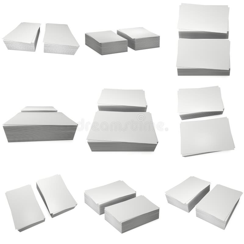 Stack of Blank Business Cards. Stock Illustration - Illustration of ...