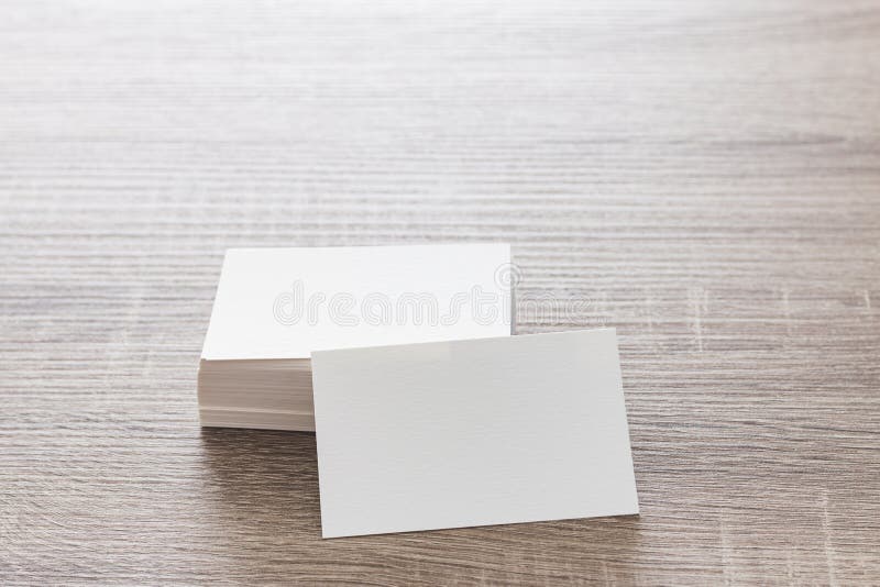 Stack of Blank Business Cards Stock Photo - Image of paper, name: 249623010