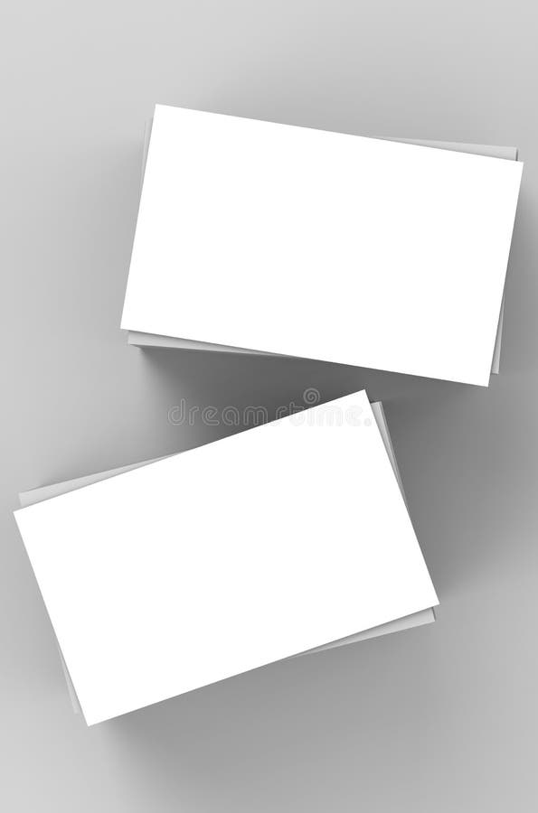 Stack of Blank Business Cards Stock Illustration - Illustration of ...