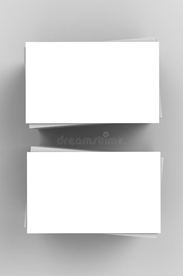 Stack of Blank Business Cards Stock Illustration - Illustration of ...