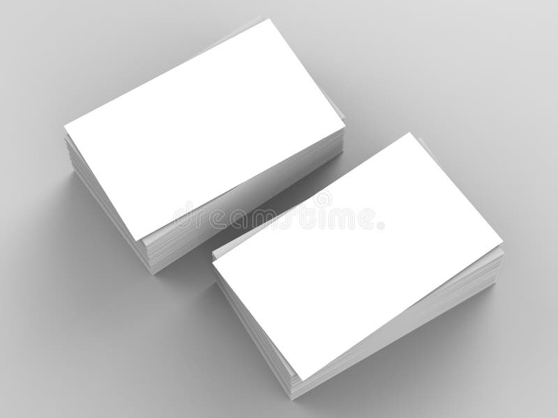 Stack of Blank Business Cards Stock Illustration - Illustration of ...