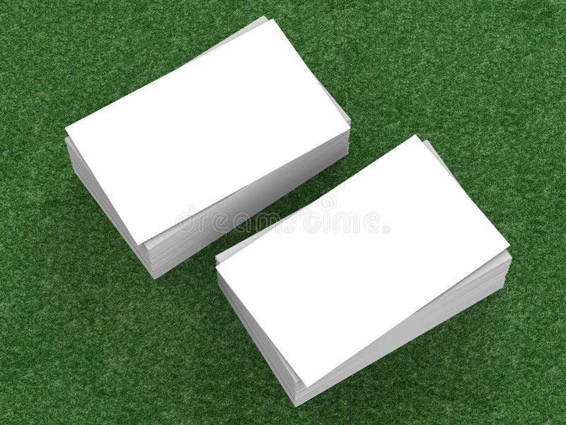 Stack of Blank Business Cards Stock Illustration - Illustration of ...