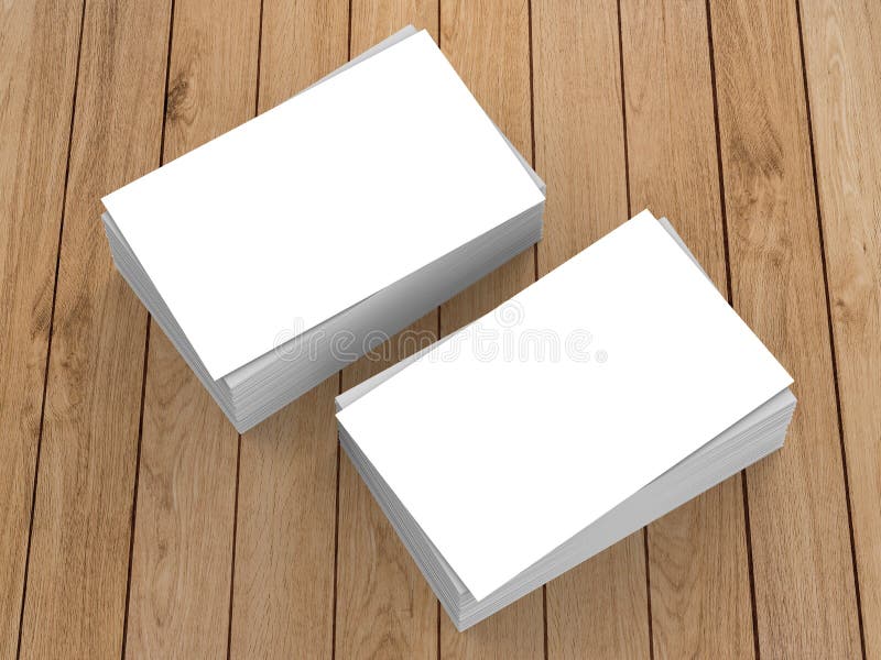 Stack of Blank Business Cards Stock Photo - Image of design, blank ...