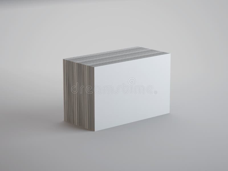 Stack of Blank Business Cards Stock Illustration - Illustration of ...