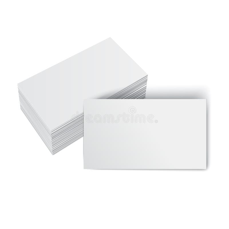Stack of blank cards stock vector. Illustration of pack - 70013599