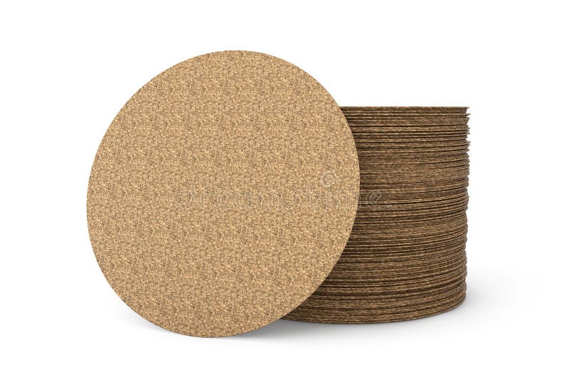 Stack of Blank Cork Beer Coasters Stock Image - Image of business ...