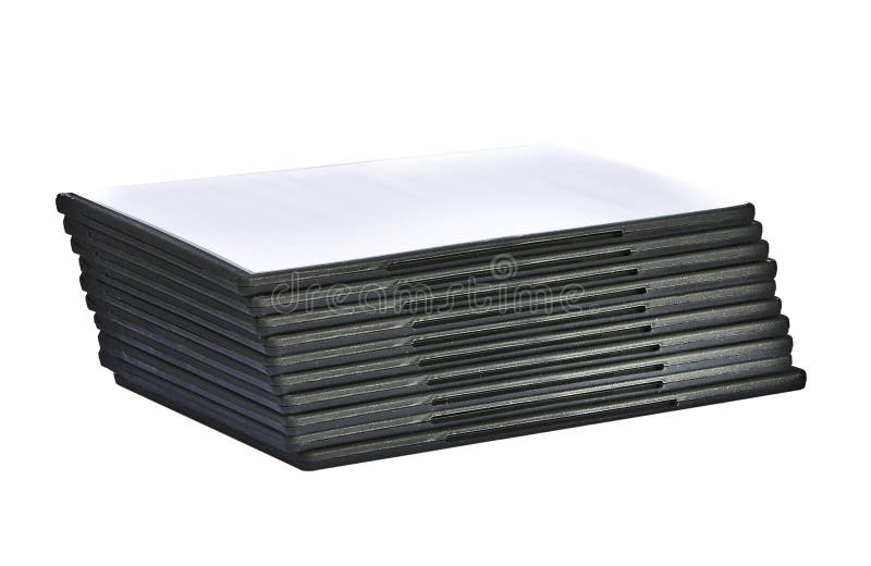 Stack of Blank DVD Cases Laying Down Stock Photo - Image of clipping ...