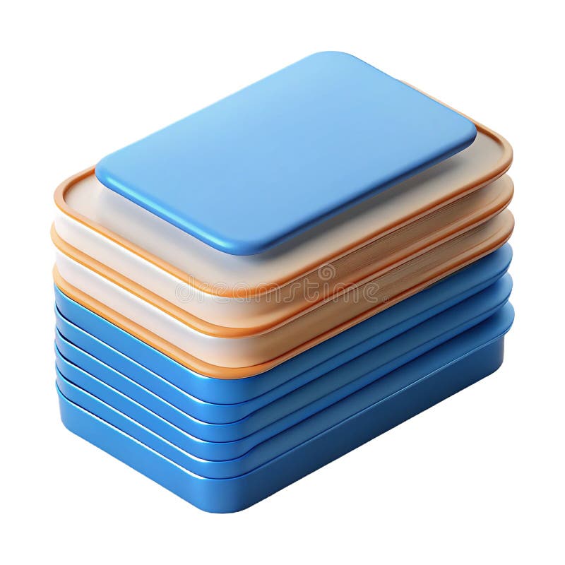 Blank index cards stack stock illustration. Illustration of ...