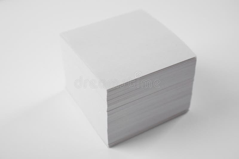 Stack of Blank Memory Note Papers on Background. Mock Up for Design ...