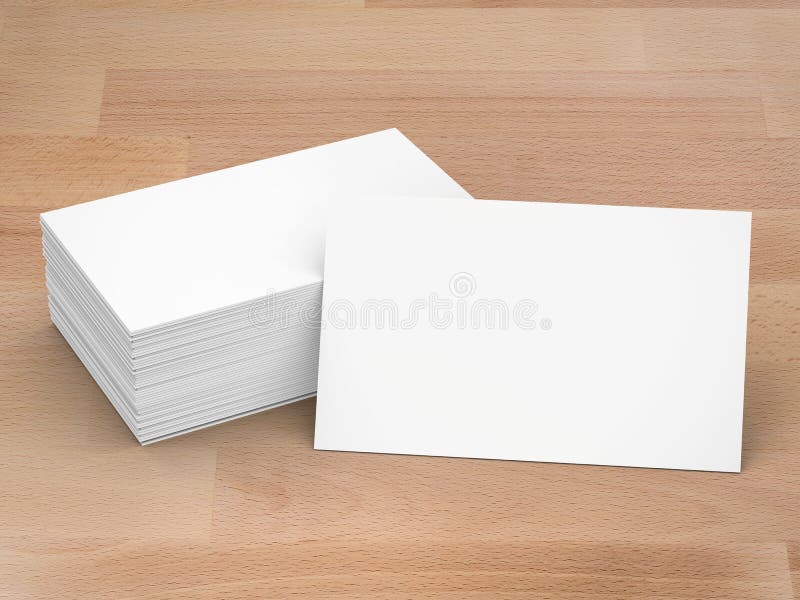 Stack of blank name cards stock illustration. Illustration of text ...