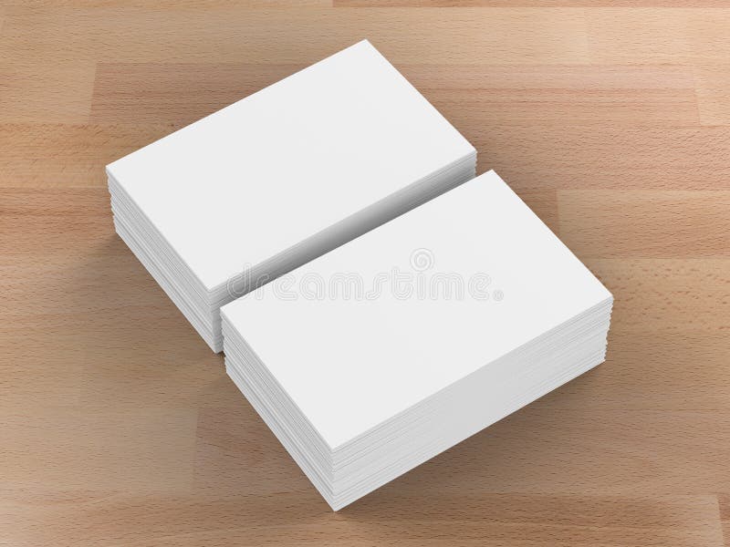 Stack of blank name cards stock illustration. Illustration of cards ...