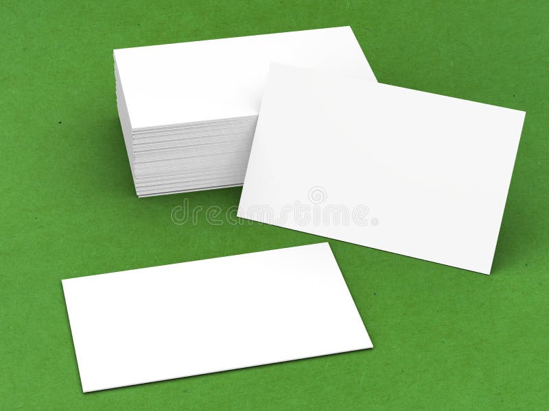 Stack of blank name cards stock illustration. Illustration of design ...